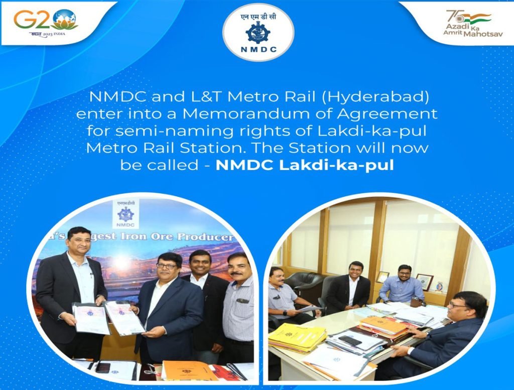 NMDC Signs MoA With L&T Metro Rail | HydNow